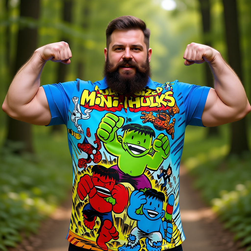 HULK SIZED MINI HULKS ALL OVER PRINT SHIRT AND TANK TOP – BEARDEDSHIRTS